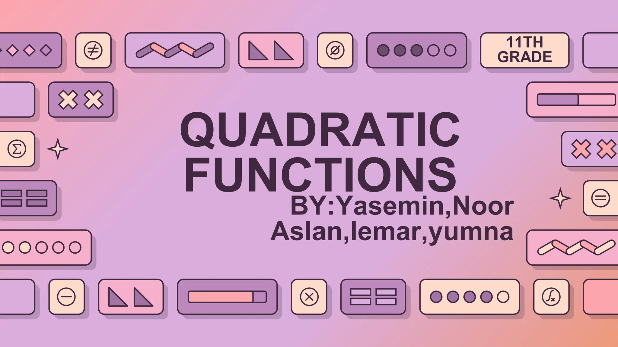 Quadratic Functions Powerpoint For Eleven Graders Ppt