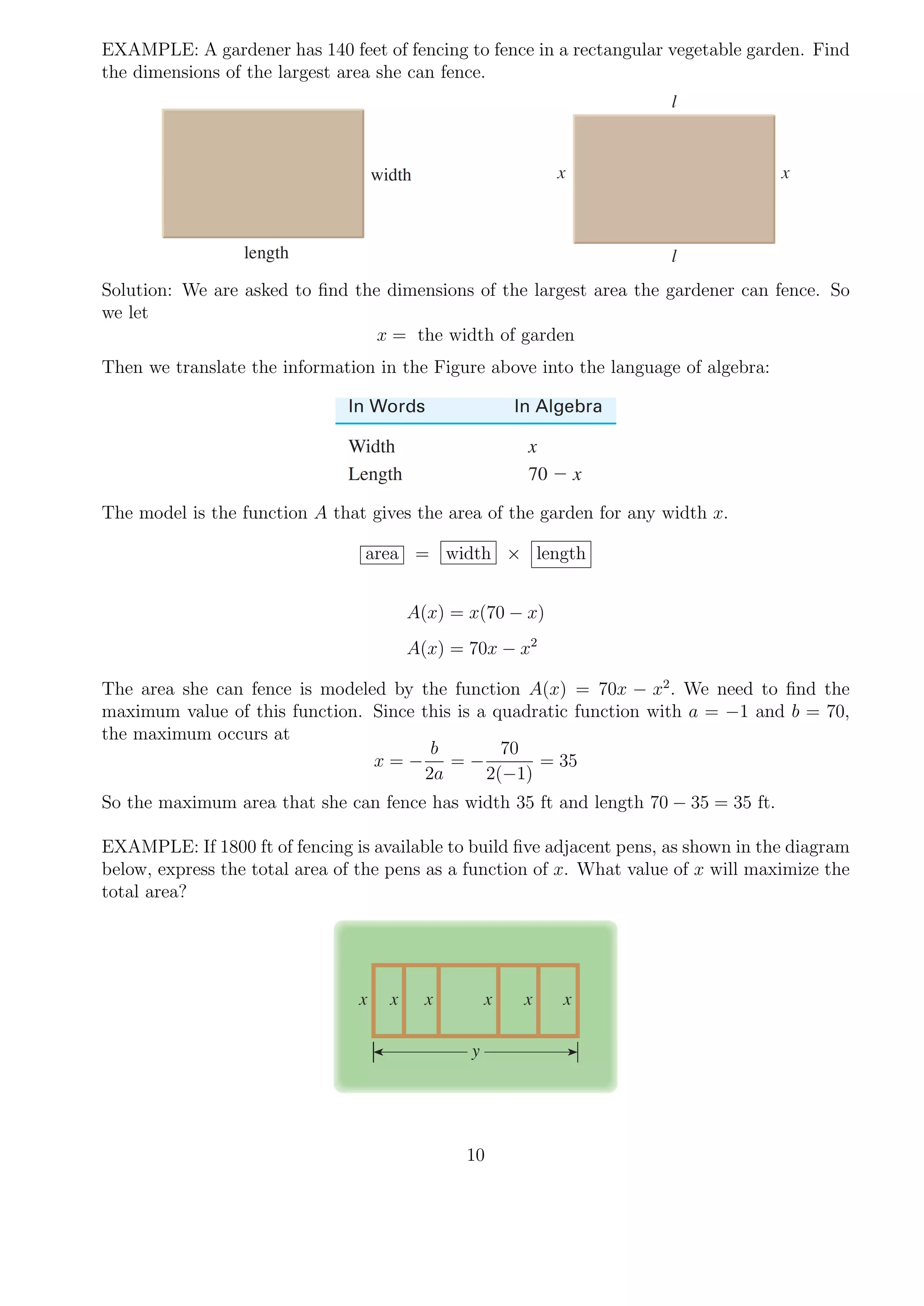 Quadratic functions and models | PDF