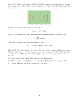 Quadratic functions and models | PDF | Physics | Science