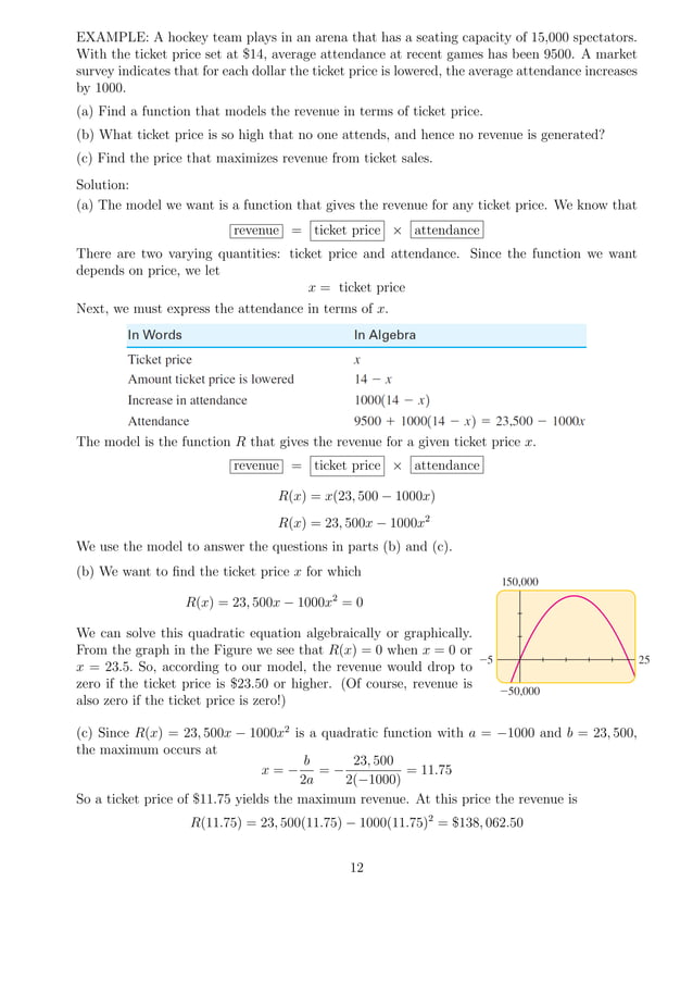 Quadratic functions and models | PDF | Physics | Science