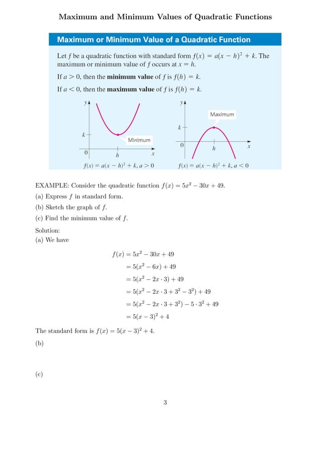 Quadratic functions and models | PDF | Physics | Science