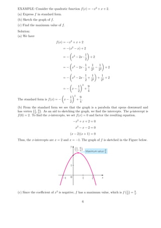 Quadratic functions and models | PDF | Physics | Science