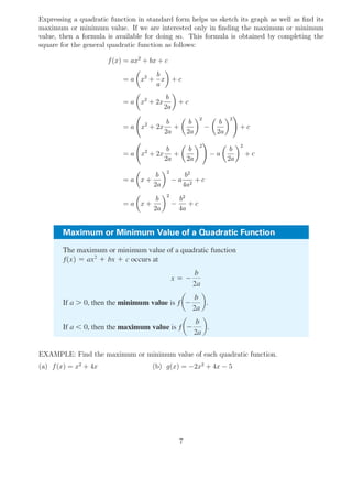 Quadratic functions and models | PDF | Physics | Science
