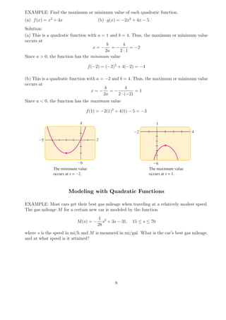 Quadratic functions and models | PDF | Physics | Science