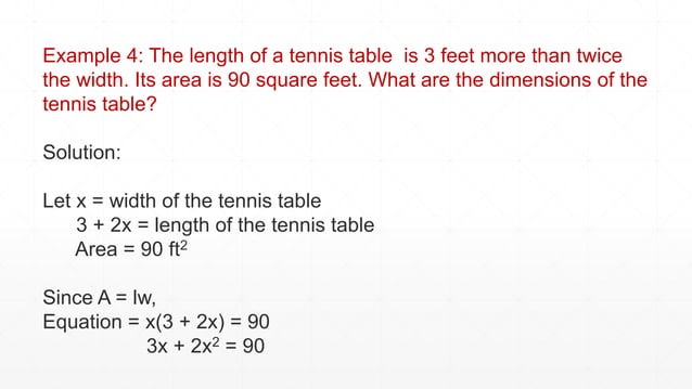 Quadratic functions and their application | PPTX