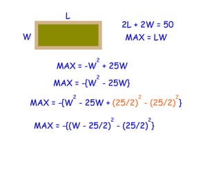Quadratic Functions Min Max | PDF | Physics | Science