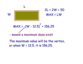 Quadratic Functions Min Max | PDF | Physics | Science