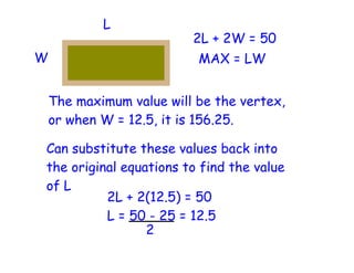 Quadratic Functions Min Max | PDF | Physics | Science