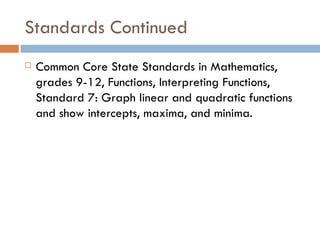 Quadratic functions power point | PPT