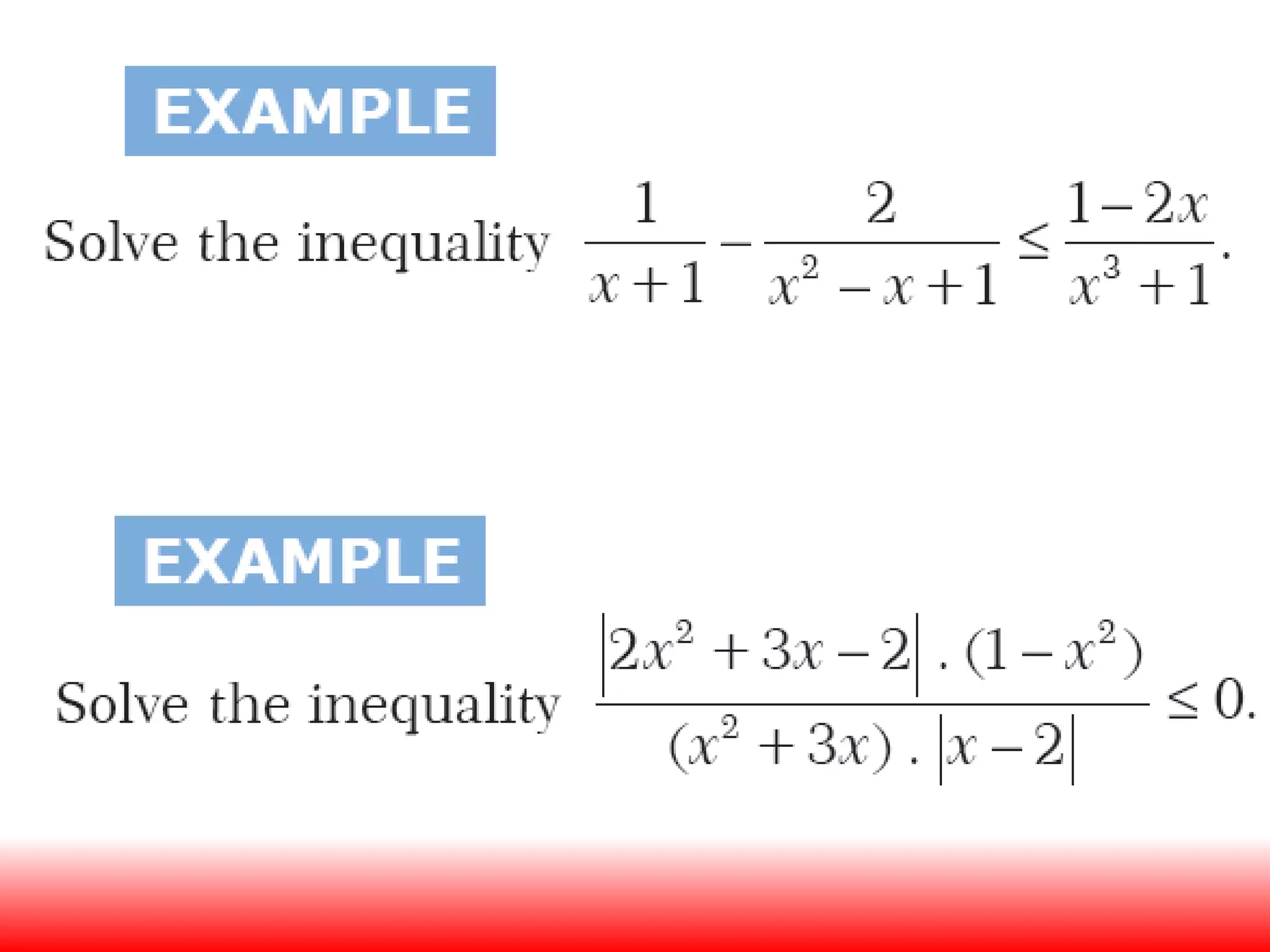Quadratic inequalities | PPT