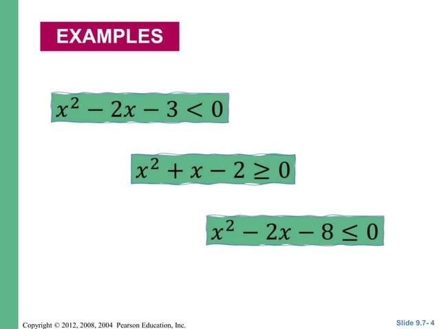 Quadratic Inequalities Ppt