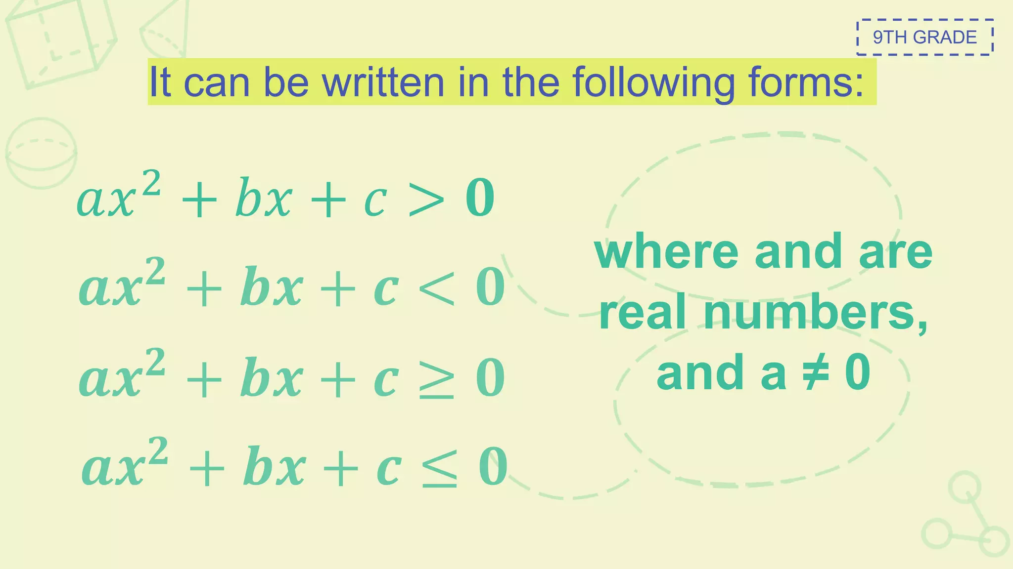 Quadratic Inequalities | PPTX