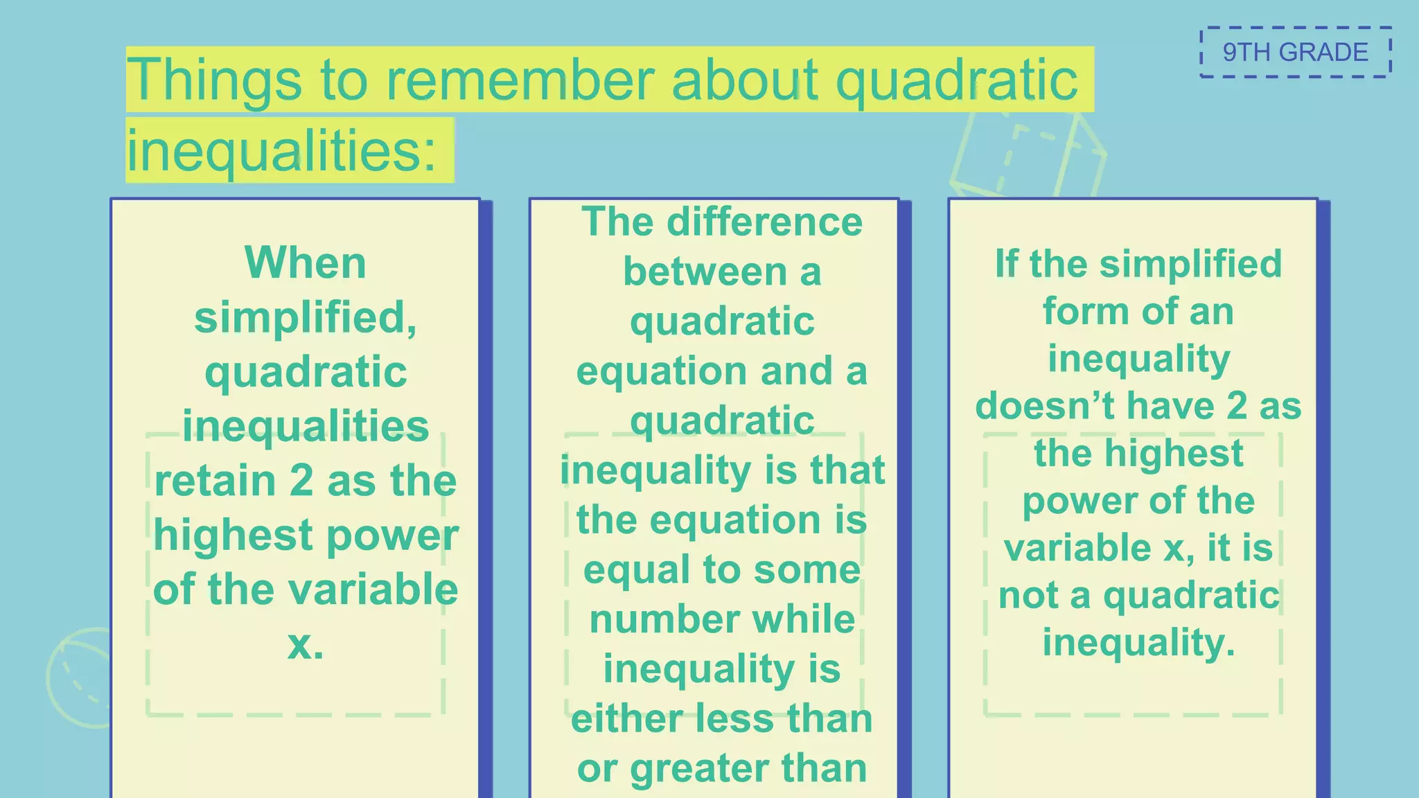 Quadratic Inequalities | PPTX