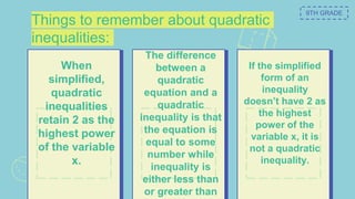 Quadratic Inequalities | PPTX