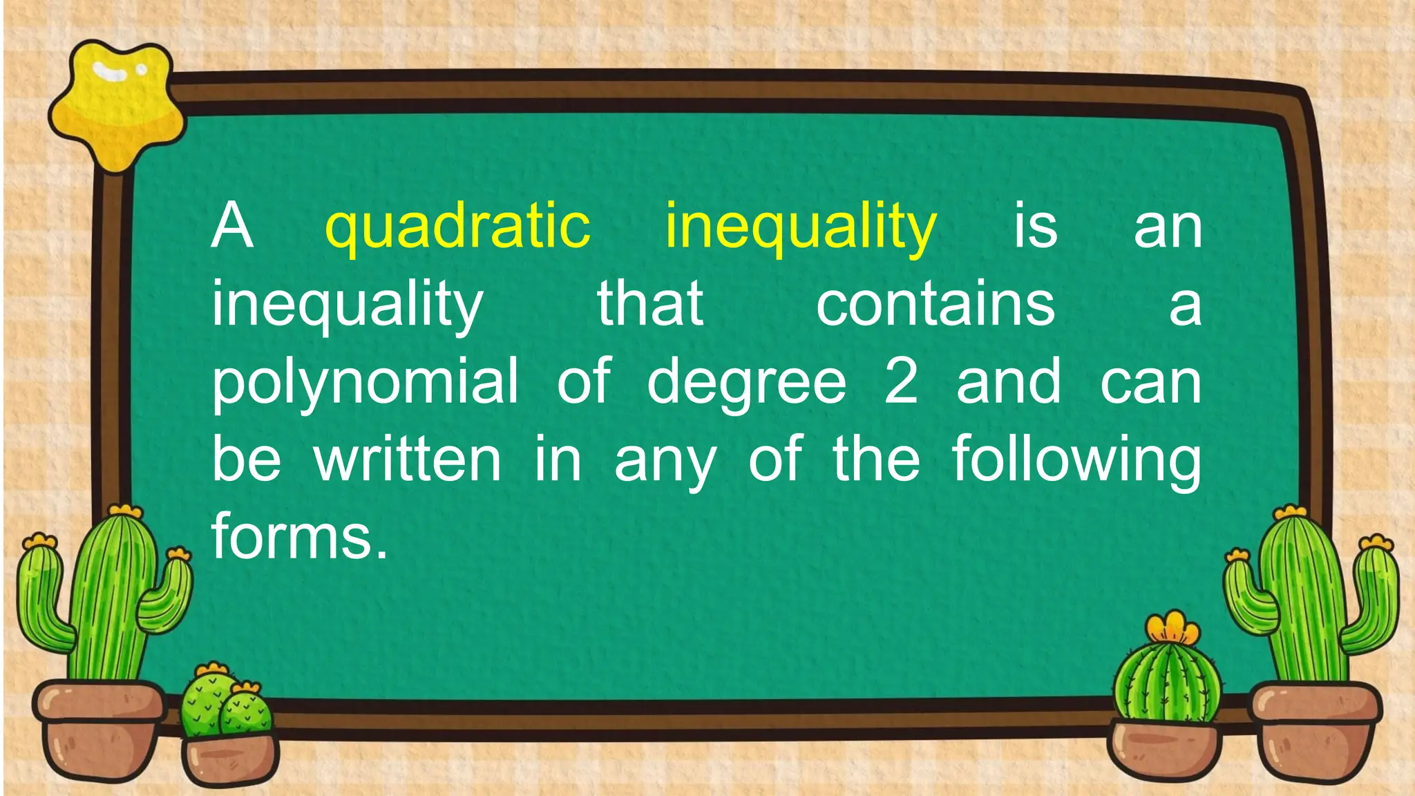 Quadratic Inequalities-mathematics 9.pptx | Physics | Science