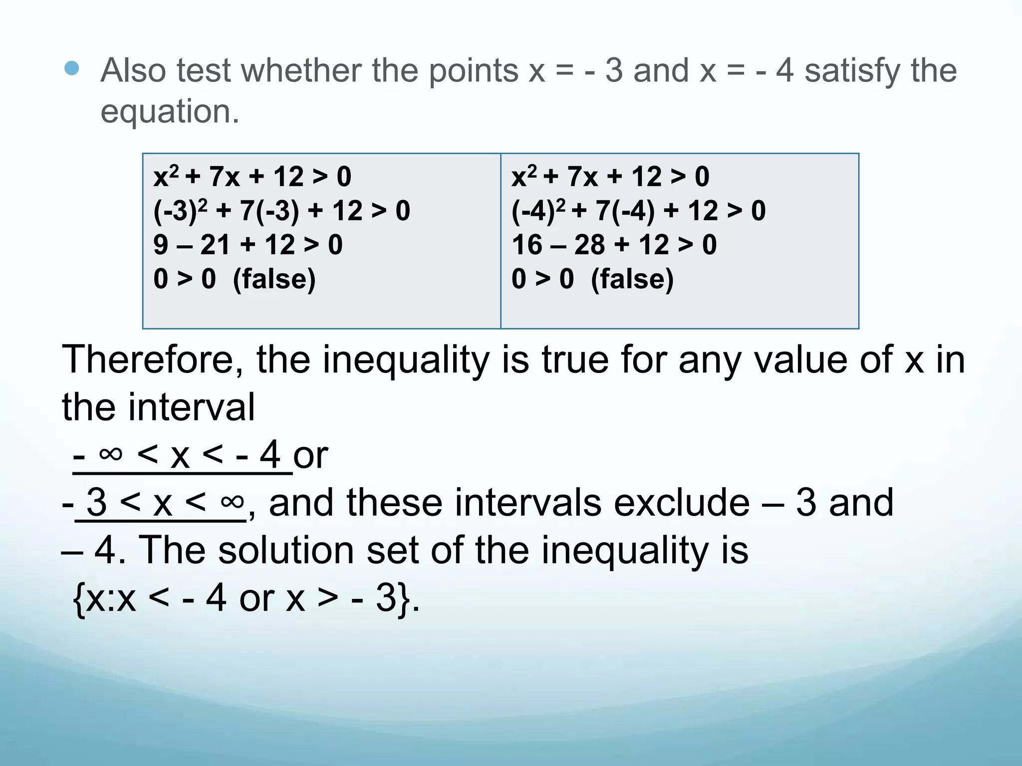 Quadratic inequality | PPTX