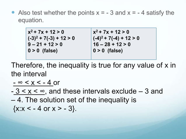 Quadratic inequality | PPTX | Physics | Science