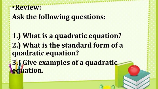 QUADRATIC INEQUALITY powerpoint presentation | PPTX