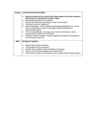 Quadratic patterns | DOCX