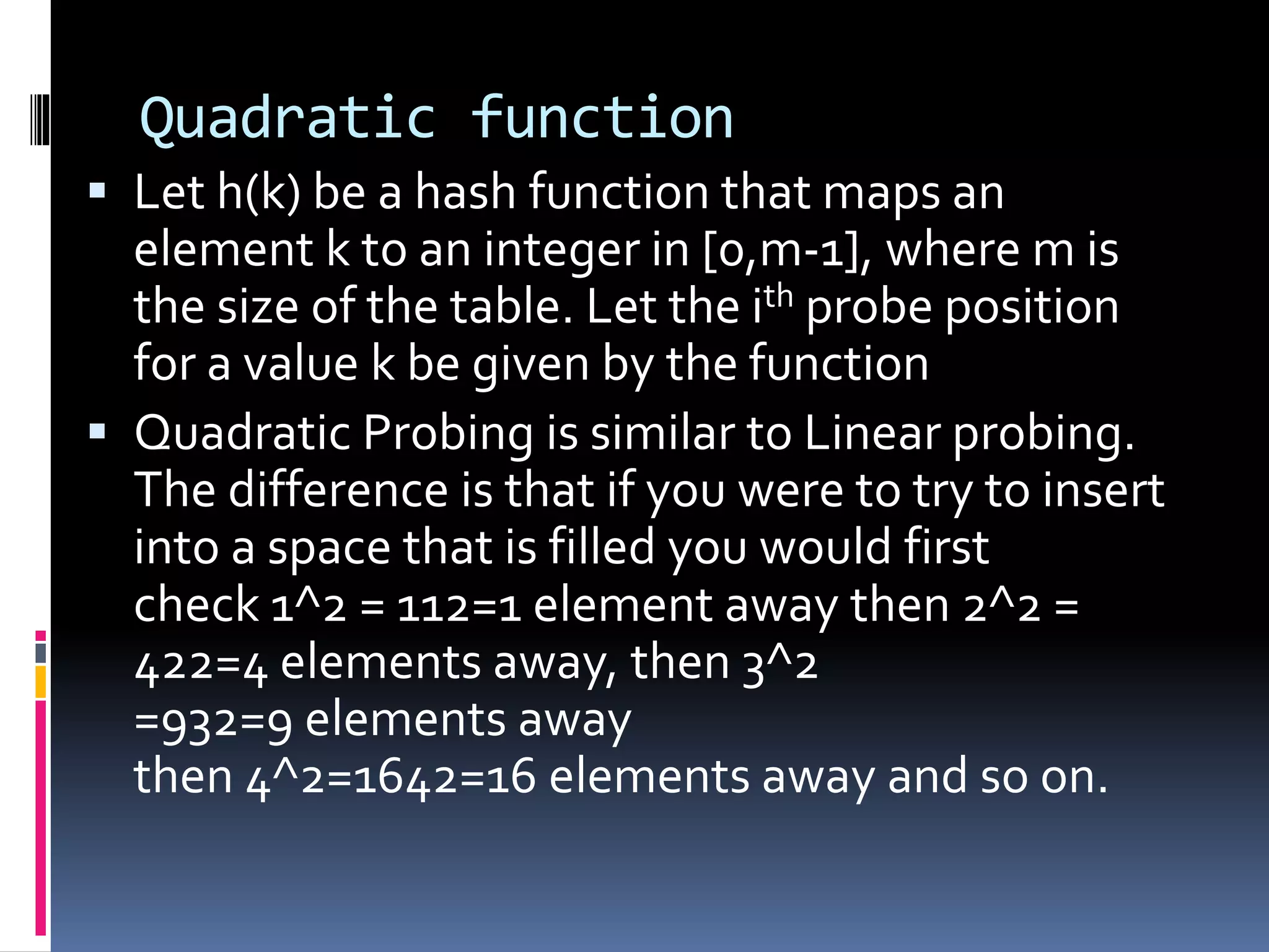 Quadratic probing | PPTX