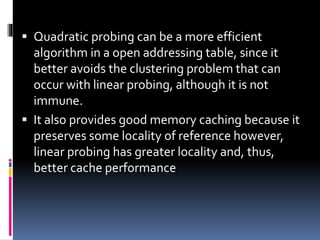 Quadratic probing | PPTX