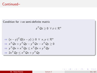 Quadratic programming (Tool of optimization) | PDF