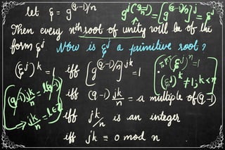 Roots of Unity & Quadratic residues | PPT