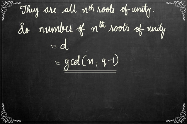 Roots of Unity & Quadratic residues | PPT