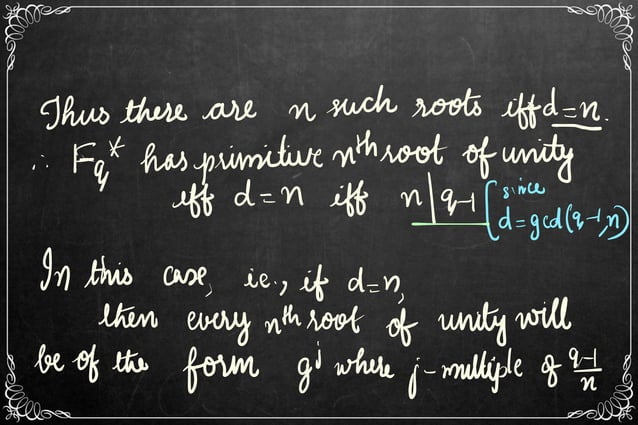 Roots of Unity & Quadratic residues | PPT