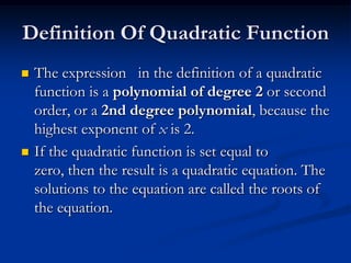 Quadratic Function by Robert & Phillip | PPSX