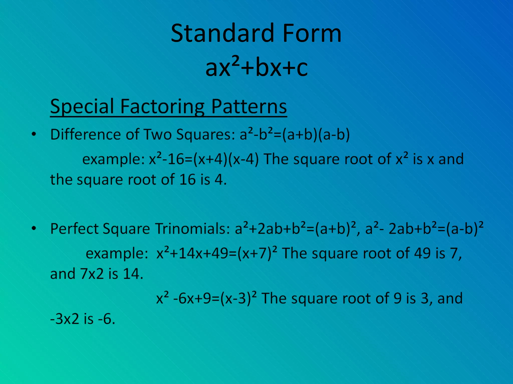 Quadratics | PPT