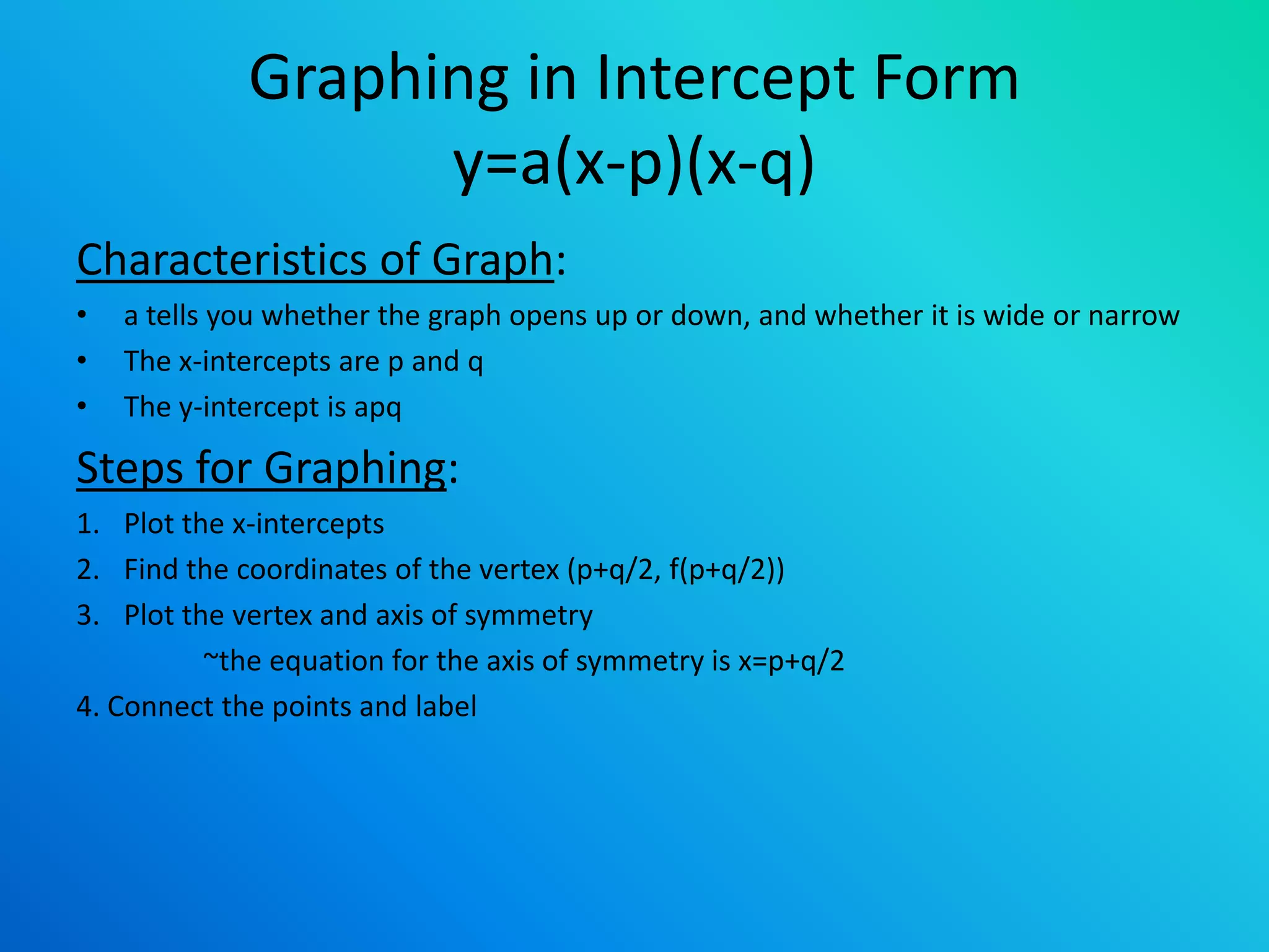 Quadratics Final | PPT