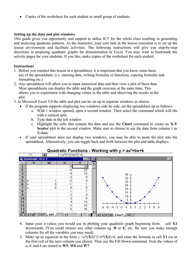 Quadratics in polynomial form | DOC