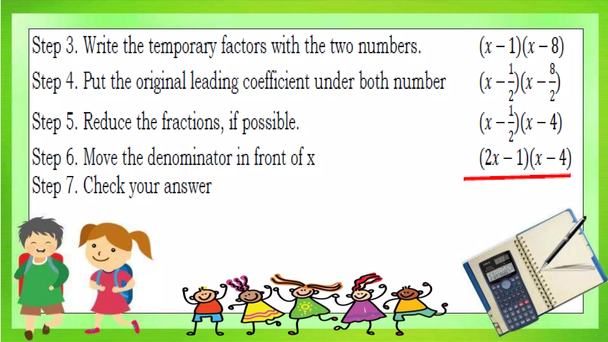 Quadratic Trinomial where a is not equal 1 | PPTX