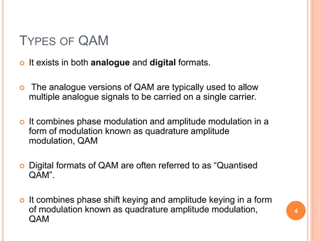 Quadrature amplitude modulation | PPTX