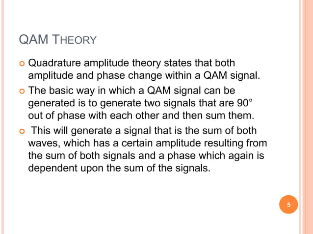 Quadrature amplitude modulation | PPTX