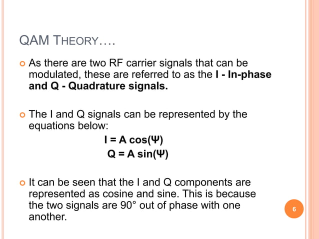 Quadrature amplitude modulation | PPTX