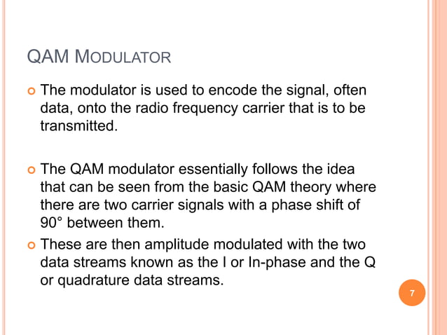 Quadrature amplitude modulation | PPTX