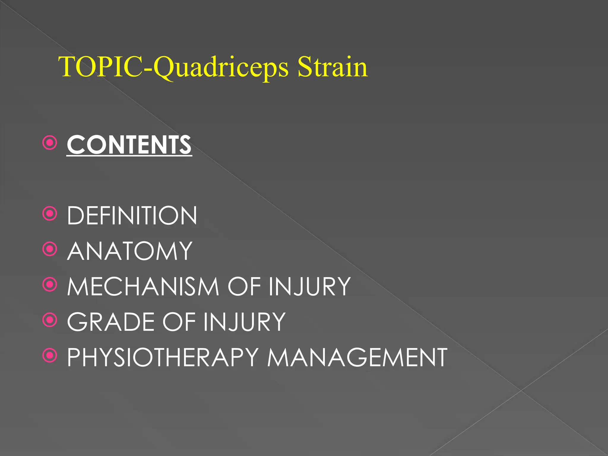 Quadriceps Strain And Physiotherapy Management.pptx