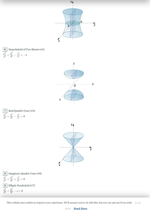 Quadric surfaces | PDF