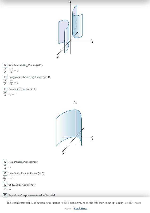 Quadric Surfaces Ximera 12.6 Cylinders and Quadric Surfaces