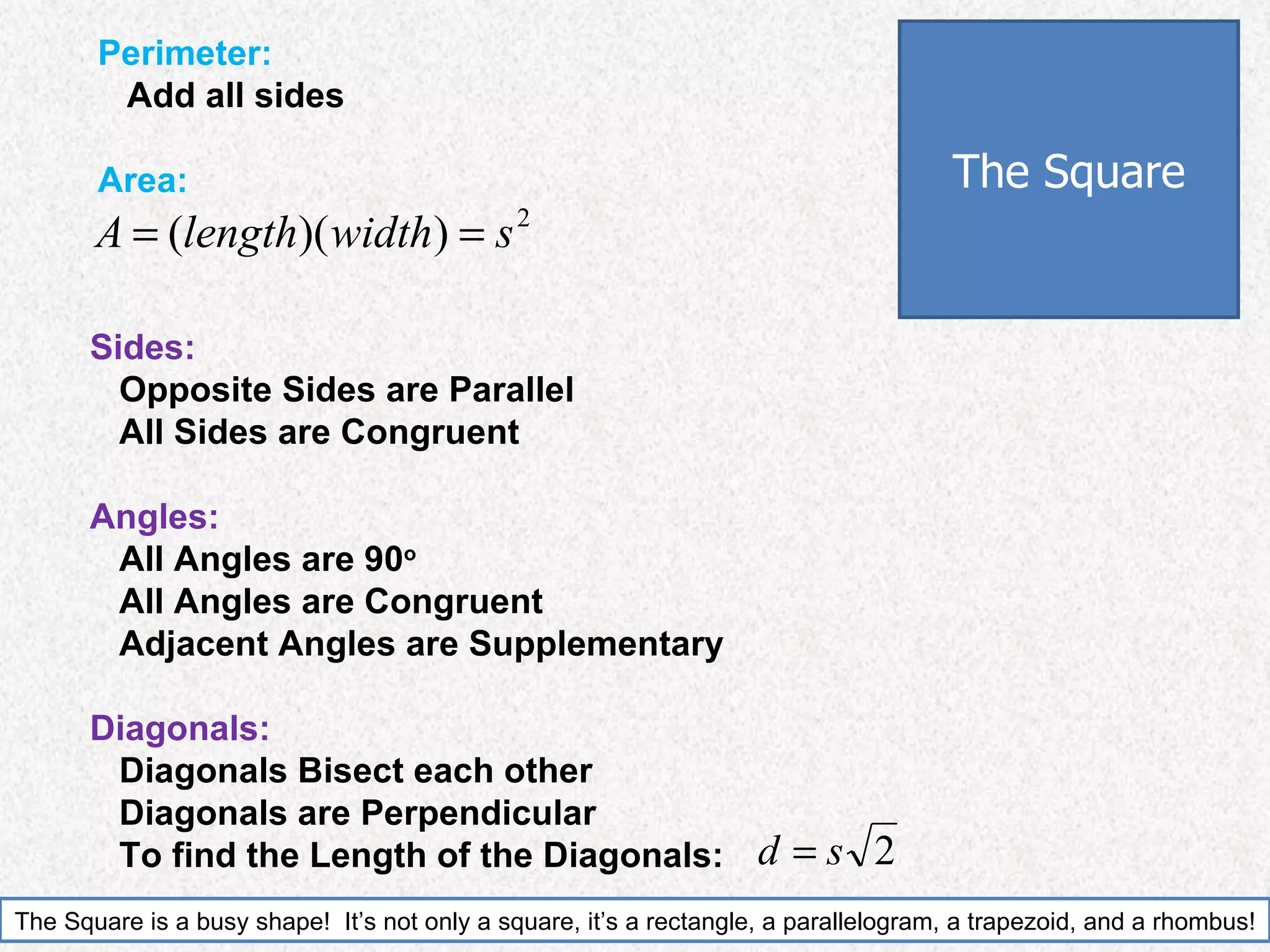 Quadrilateral properties | PPT