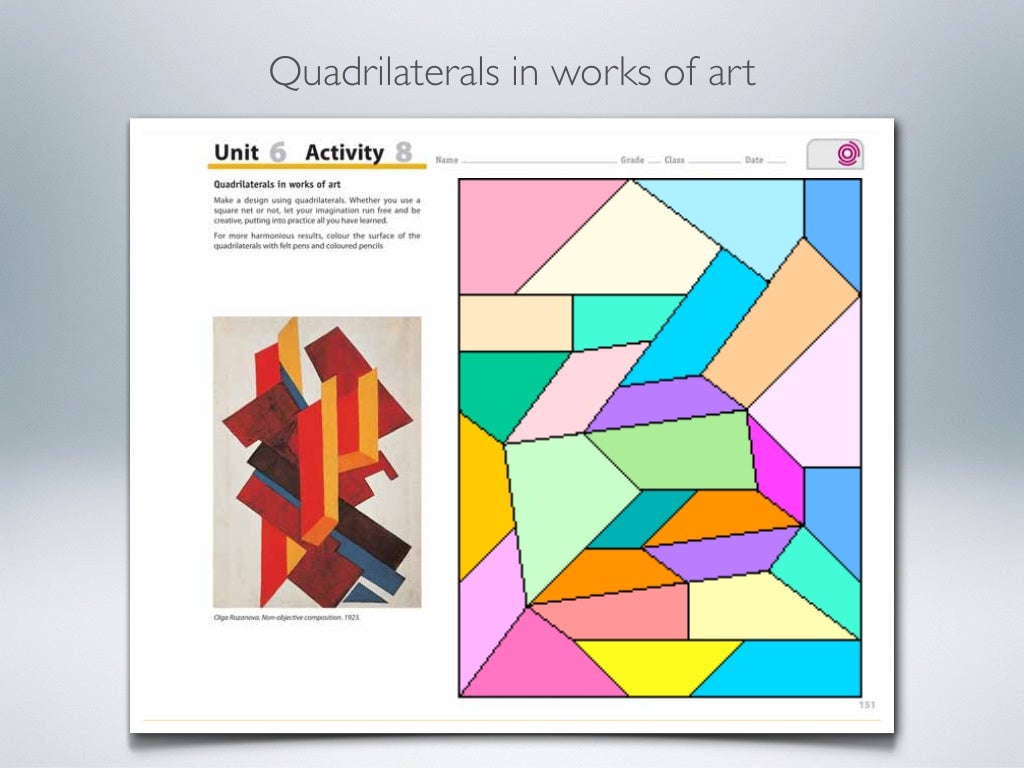 Quadrilaterals in works of art