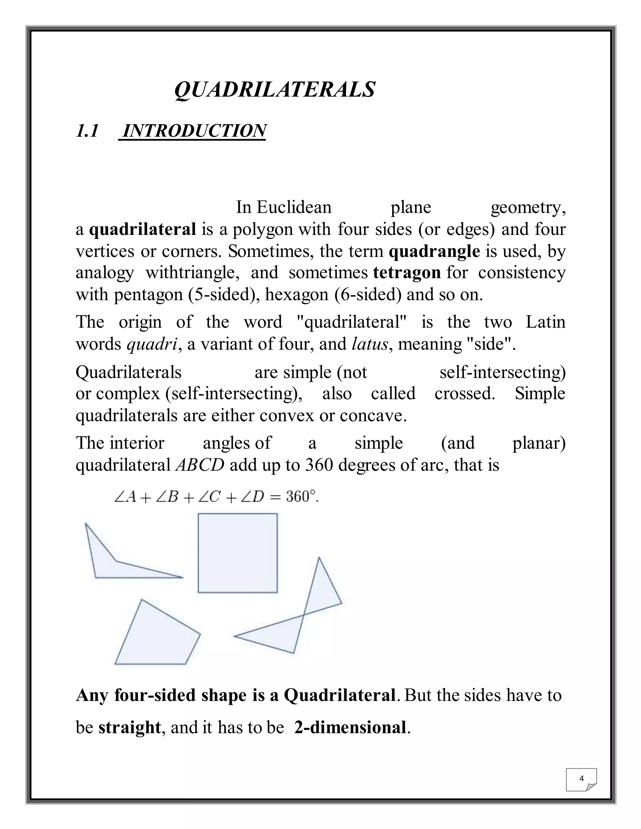 Quadrilaterals | DOCX
