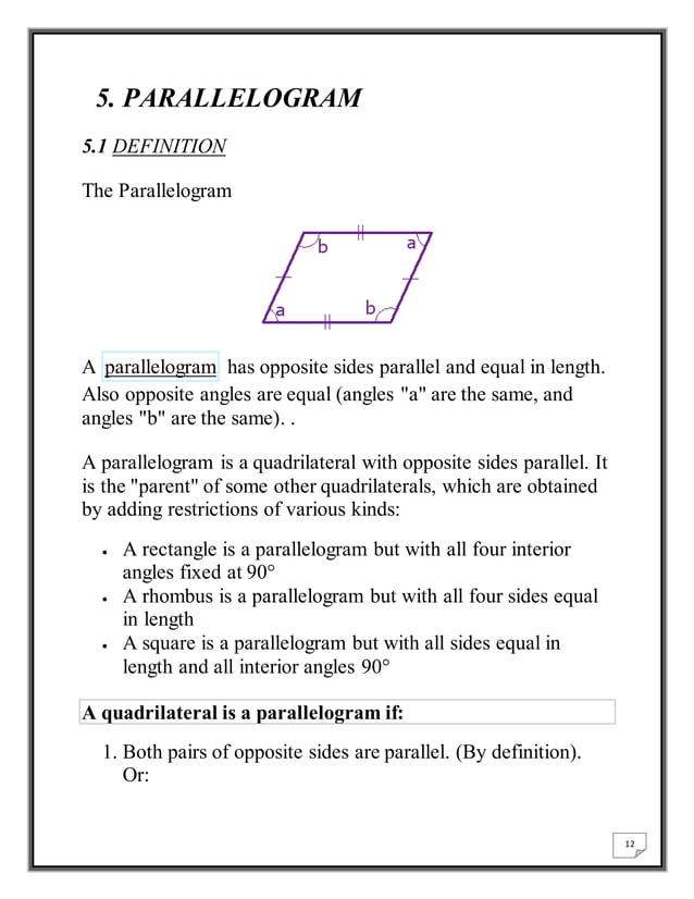 Quadrilaterals | DOCX
