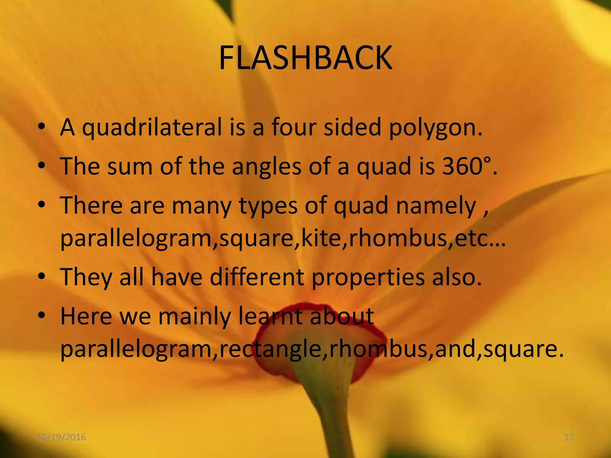 Quadrilaterals | PPTX