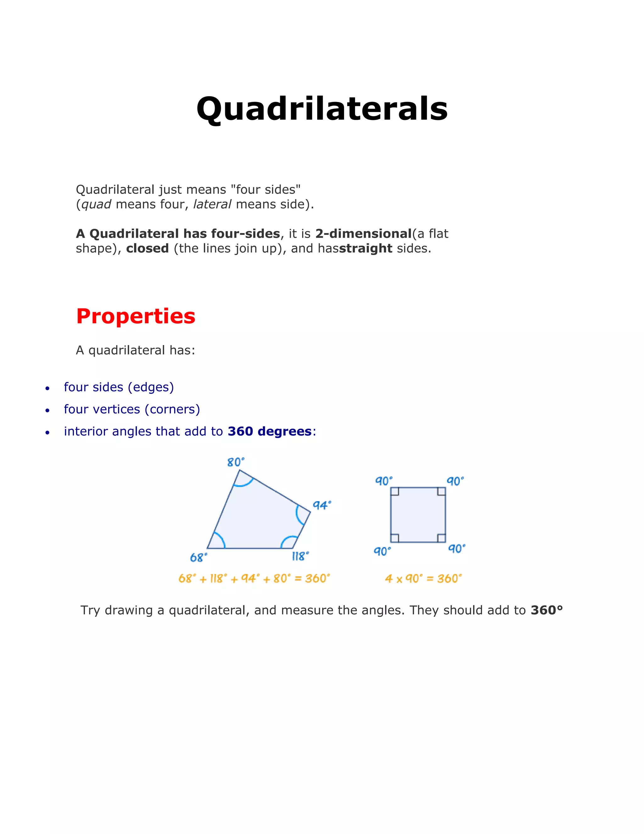 Quadrilaterals | PDF
