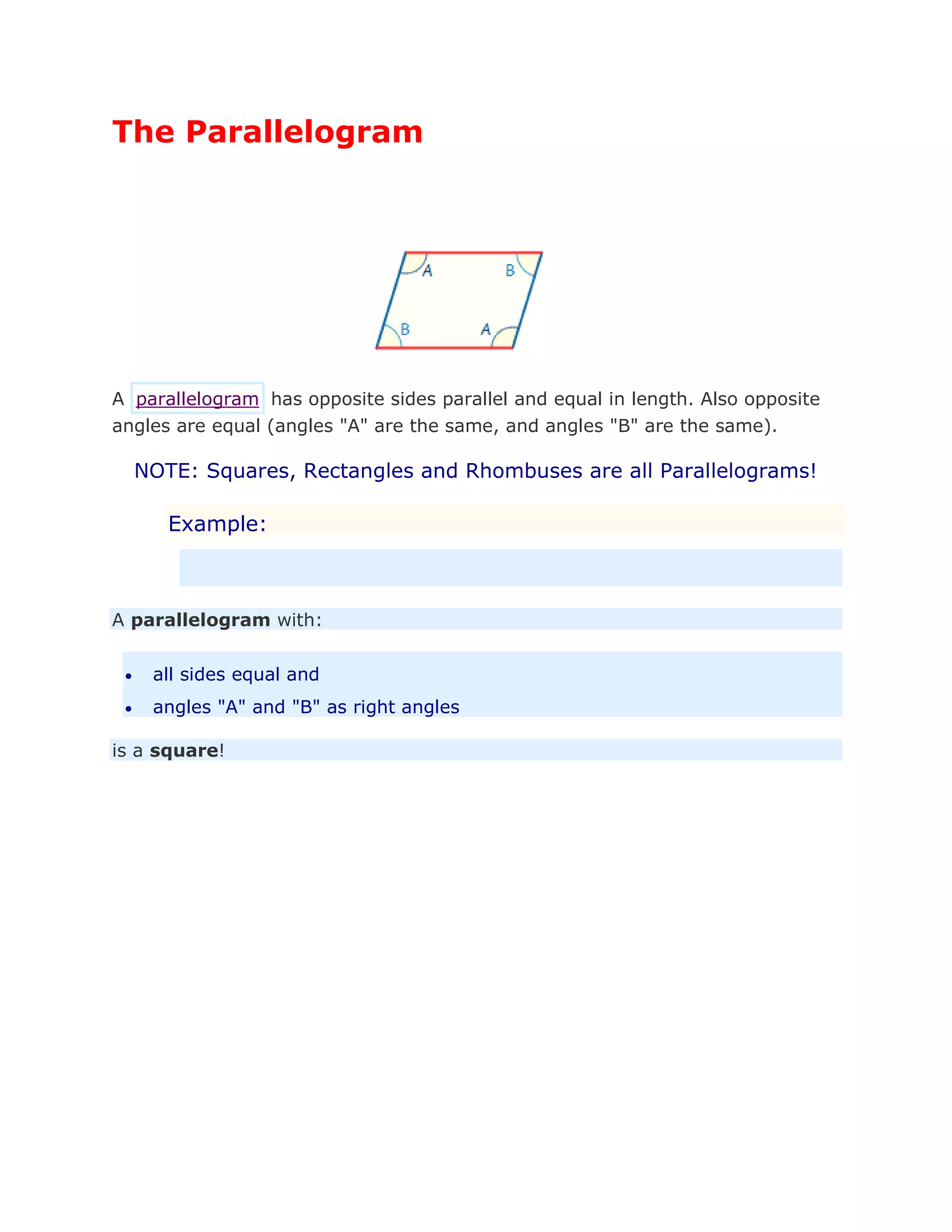 Quadrilaterals Pdf