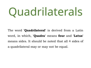 Quadrilaterals, Perimeter and Area, Problem Solving | PPTX