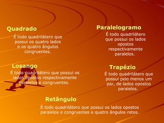 Quadriláteros - 8º ano | PPT